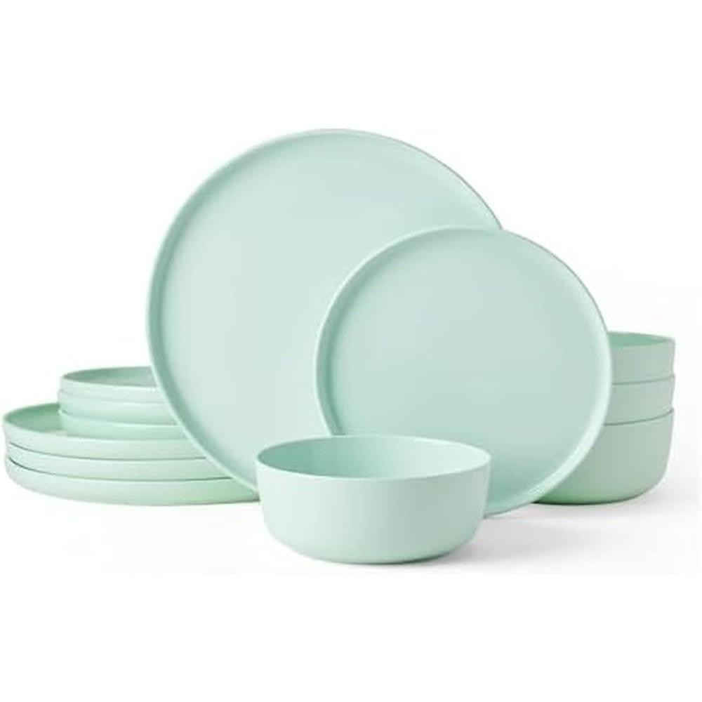 Mikasa Madison Pastel Bone China Lightweight 12 Piece Dinnerware Set ...