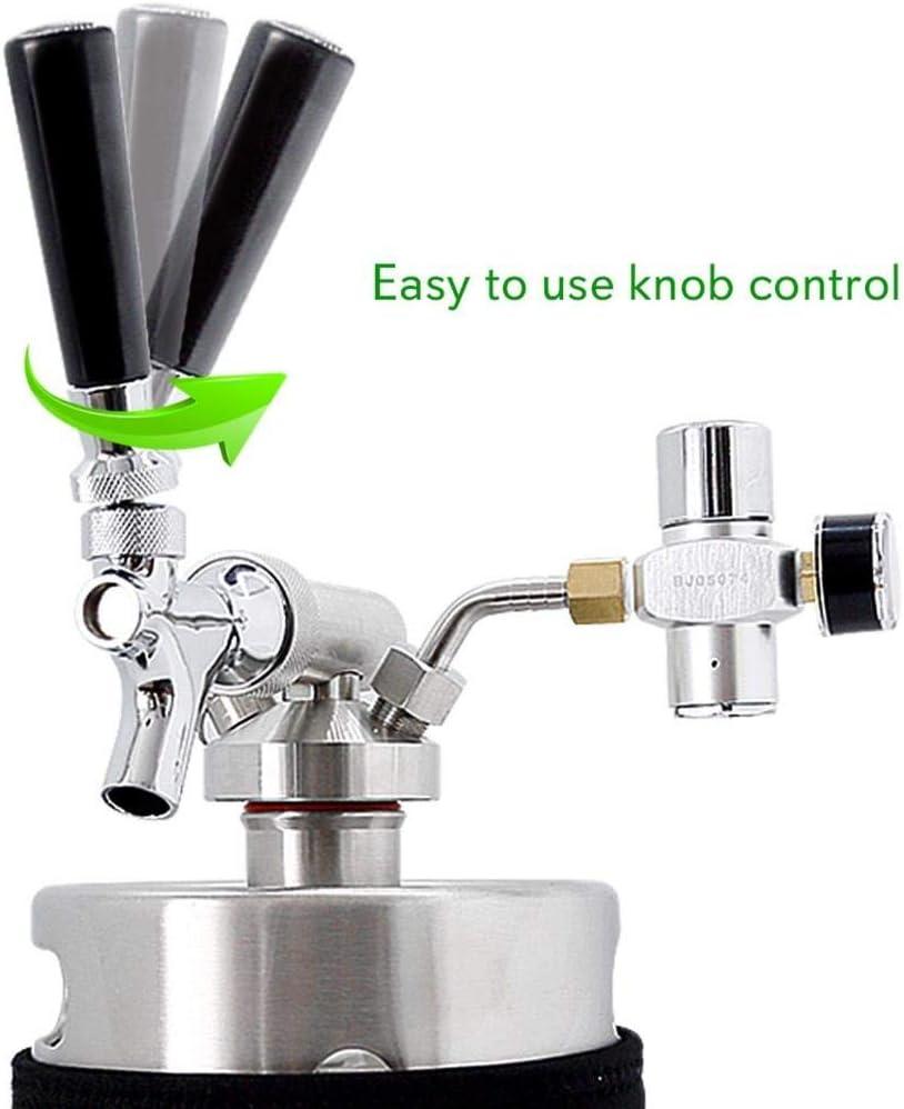 NutriChef Pressurized Growler Tap System – Stainless Steel Mini Keg ...