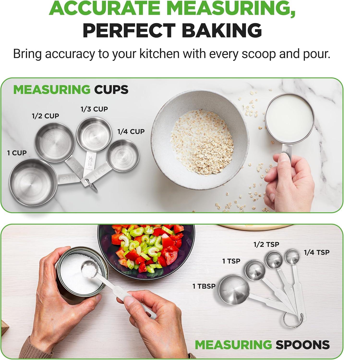 NutriChef 23-Piece Baking Utensil Collection with Measuring Tools ...