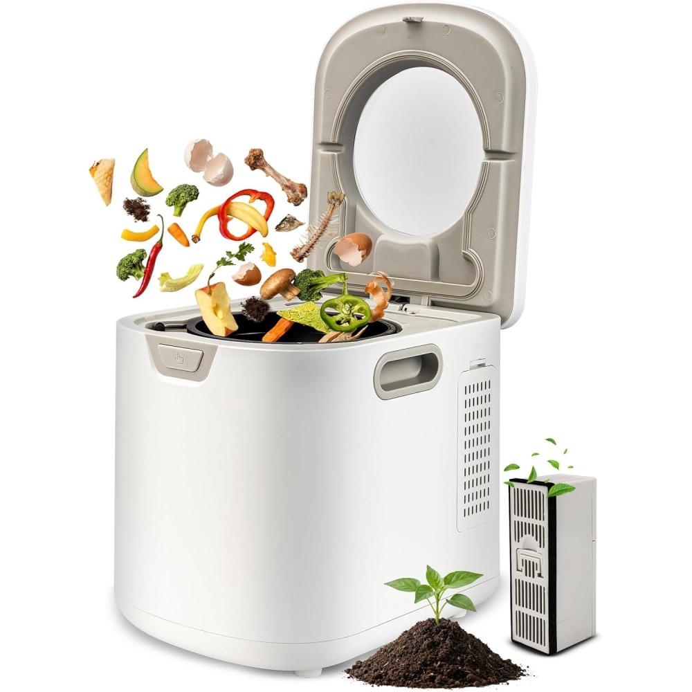 NutriChef 4 Quart Electric Kitchen Composter | Smart Countertop ...