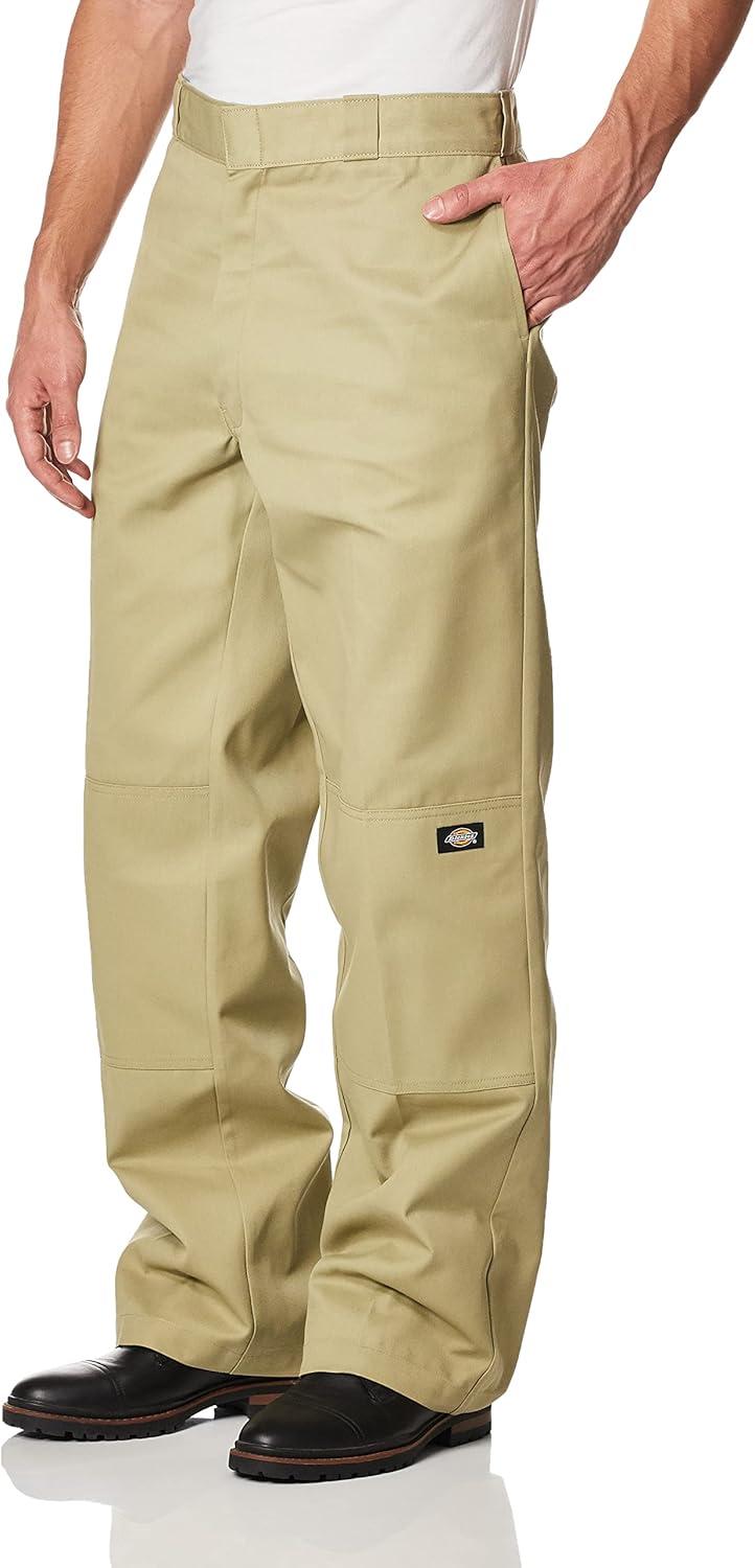 Dickies Men’s Loose Fit Double Knee Work Pant(Khaki V1) - Dickies