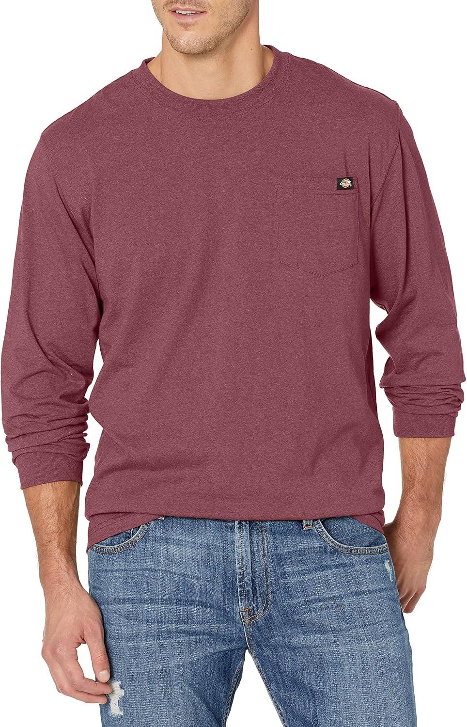 Dickies Big and Tall Men’s Long Sleeve Heavyweight Crew Neck(Khaki ...
