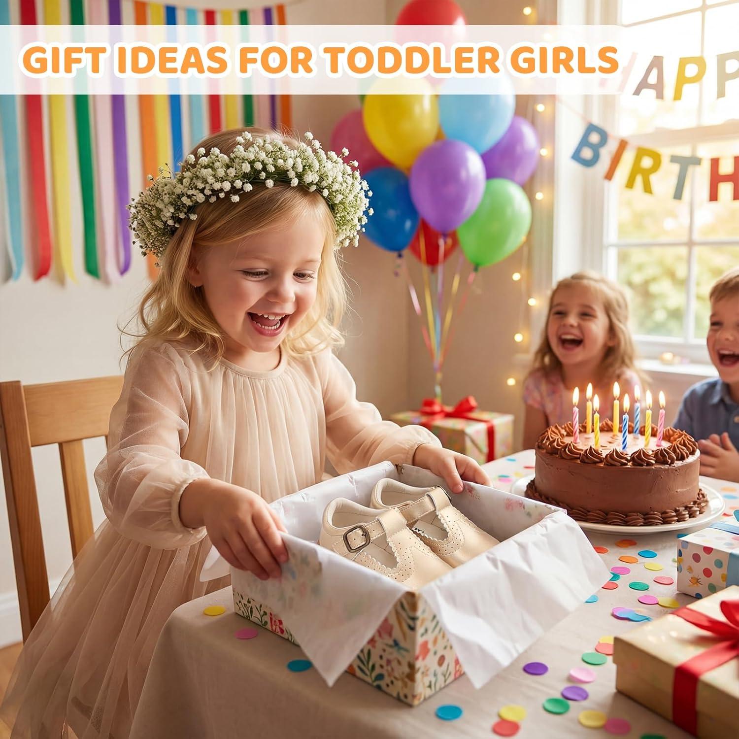 STQ Wide Toe Box Toddler Mary Jane Dress Shoes Zero Drop Girls Ballet ...